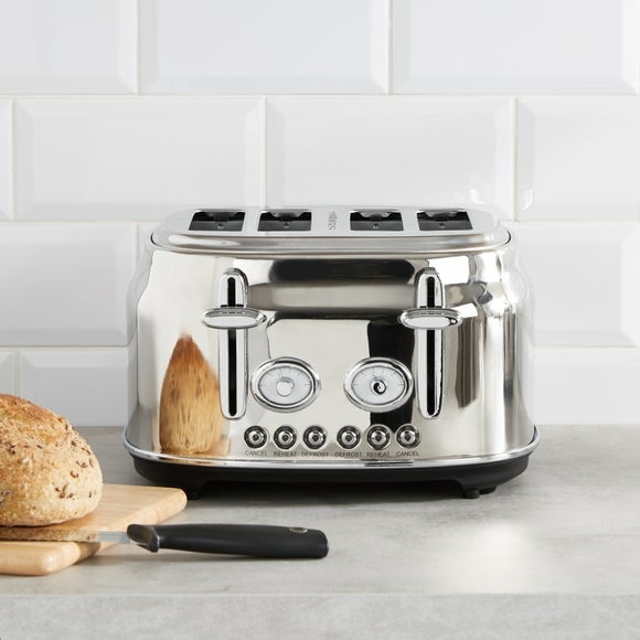 Never Pay Full Price for Retro Stainless Steel 4 Slice Toaster