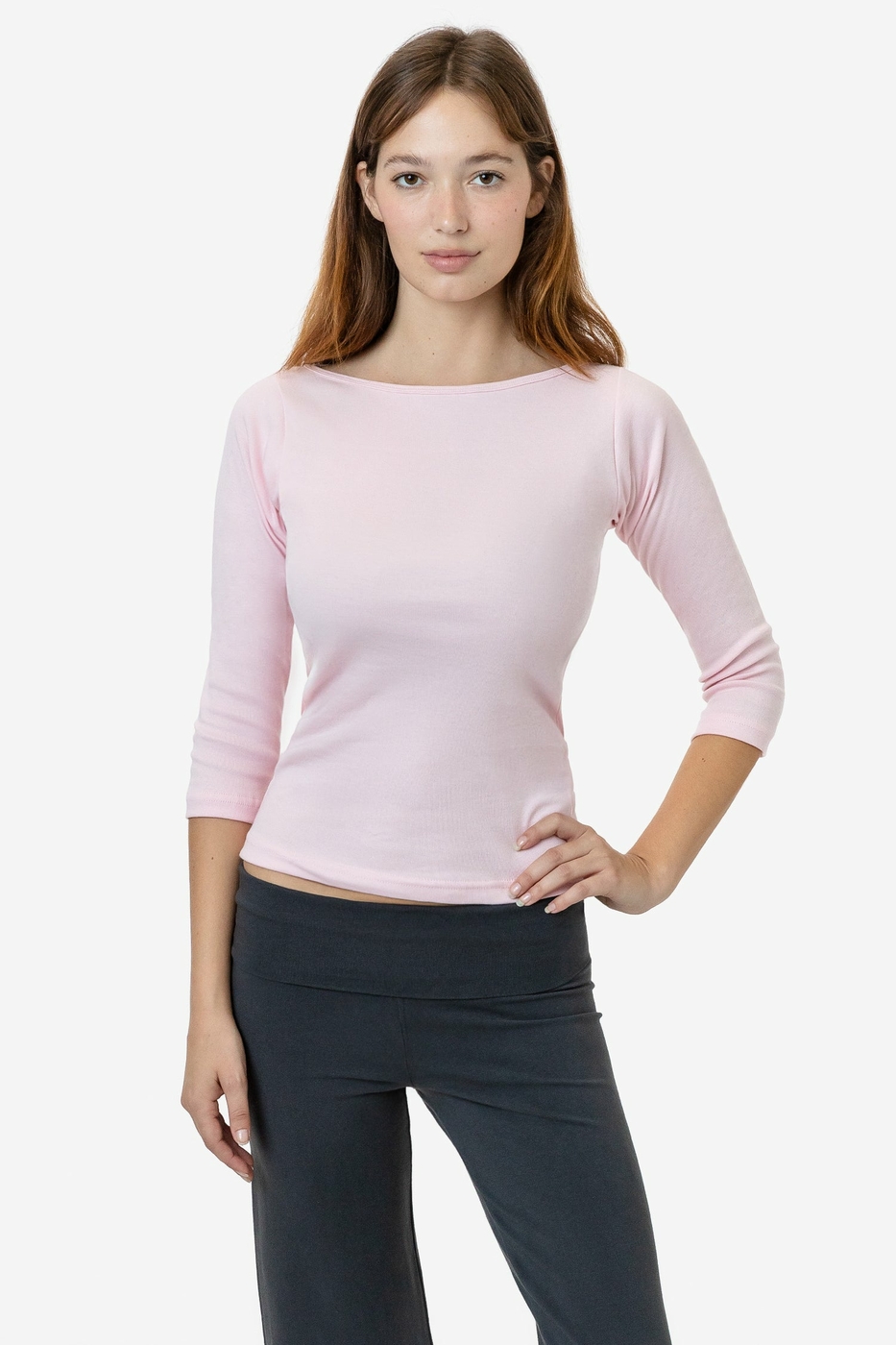 Never Pay Full Price for 43044 - Baby Rib 3/4 Sleeve Boatneck Top