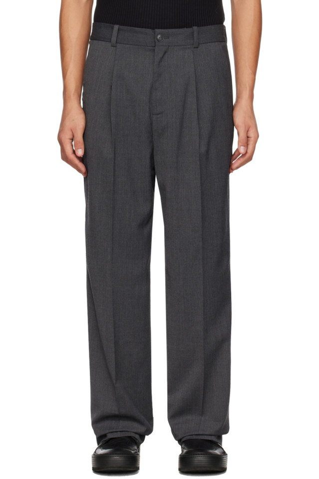 Never Pay Full Price for Gray Boxy Suit Trousers