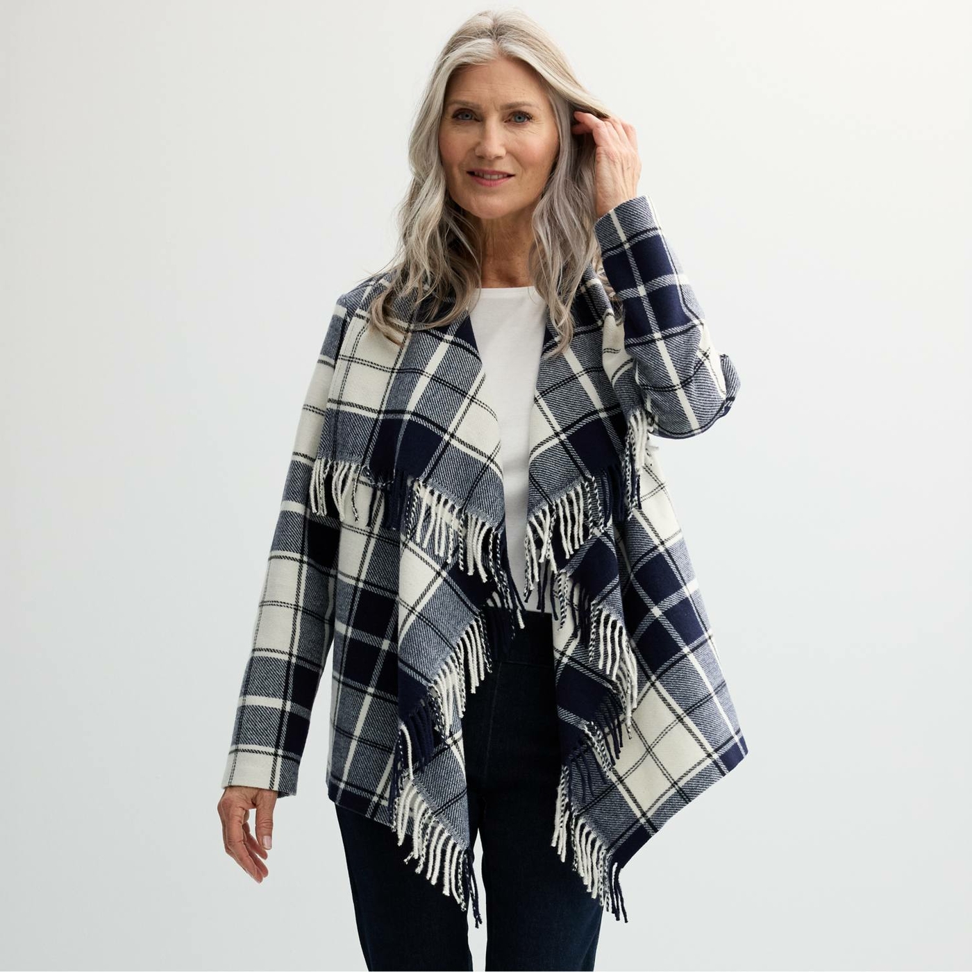 Never Pay Full Price for Women's Croft & Barrow® Plaid Shawl Jacket